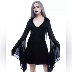 Killstar | Dresses | Killstar Black Veil Bodycon Dress Nwt Rare Size ...